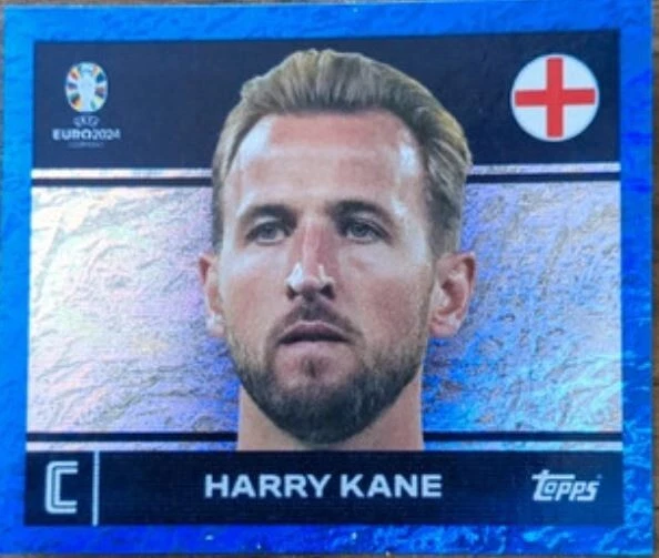 VERY RARE HARRY Kane England Euro 2024 Germany Topps Stickers Blue ...