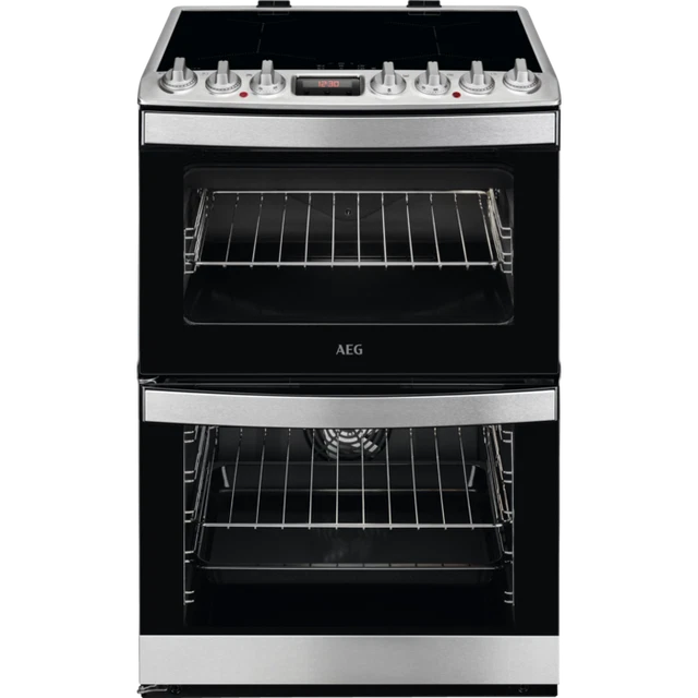 FREESTANDING 60CM ELECTRIC Cooker Double Oven Induction Hob AEG ...