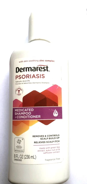 DERMAREST PSORIASIS MEDICATED SHAMPOO + CONDITIONER relieves scalp itch ...