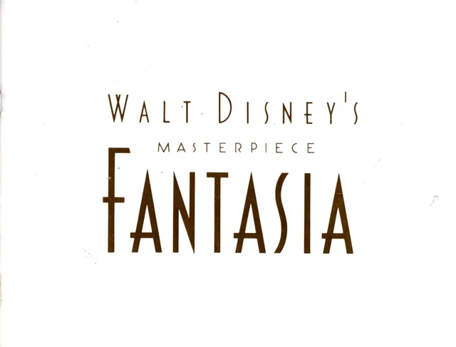 DISNEY FANTASIA 1991 Disney Home Video VHS Laserdisc Brochure Booklet £ ...