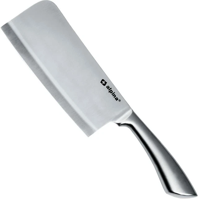 HACKMESSER HACKBEIL KÜCHENBEIL Edelstahl für Knochen 18cm Wiegemesser ...