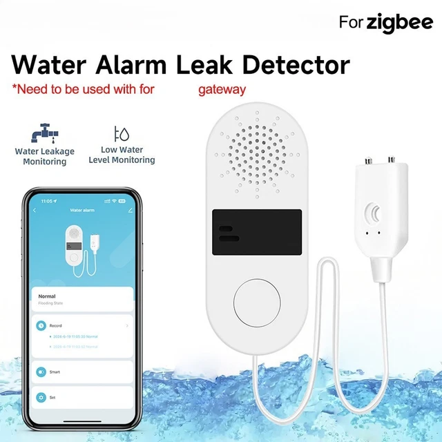 WATER LEAK DETECTION Sensor with 130DB Alarm and Smart WiFi Alerts for ...