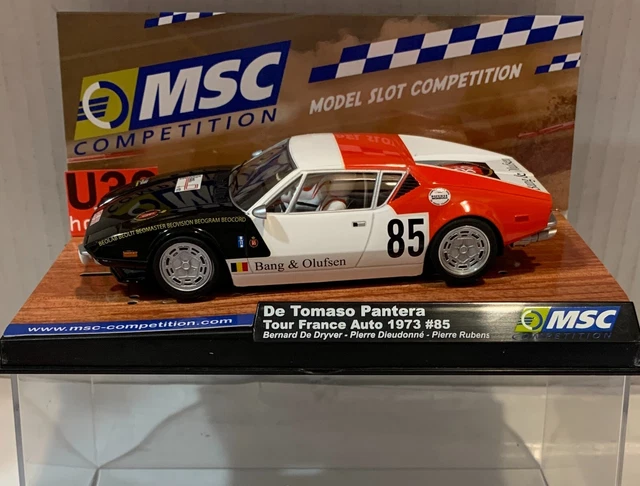 SLOT CAR MSC-6029 De Tomaso Pantera Gr.3 #85 Tour Auto 1973 De Dryver ...