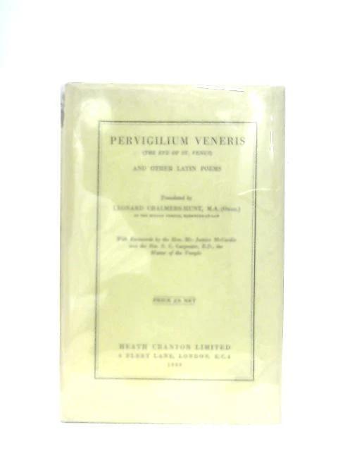 PERVIGILIUM VENERIS (LEONARD Chalmers-Jagd - 1930) (ID: 07831) EUR 16 ...