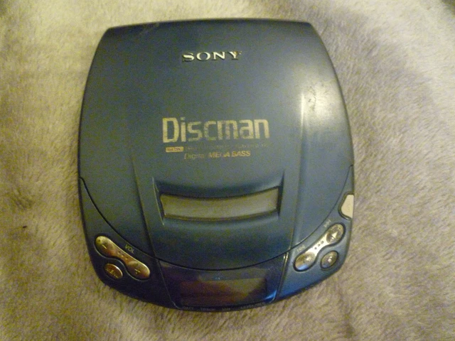 SONY WALKMAN PORTABLE CD DISCMAN PERSONAL CD PLAYER D-191 BLUE AND ...