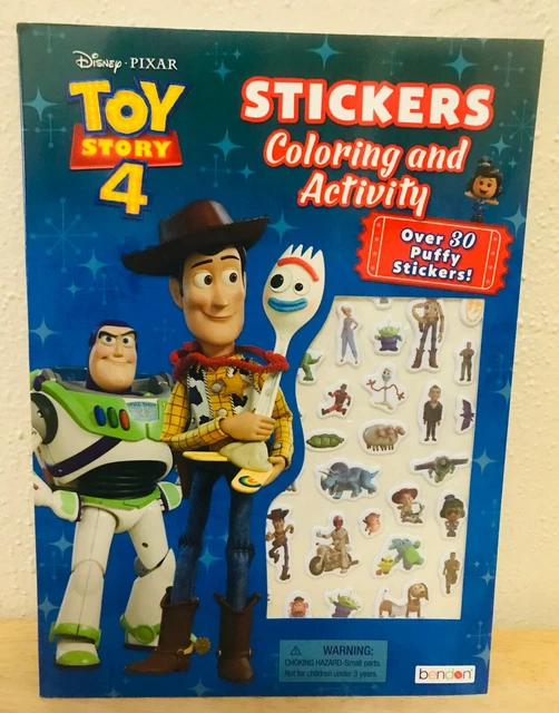 DISNEY PIXAR ORIGINAL TOY STORY 4 Coloring Sticker Book over 30 ...