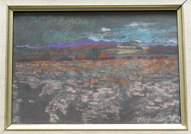 CYNTHIA WALL RSW (1927-2012) Pastels Painting. Perth Hills From Dunino ...