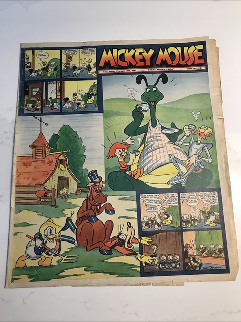 MICKEY MOUSE WEEKLY February 28 1942 Rare Newspaper Comic WWII Disney ...