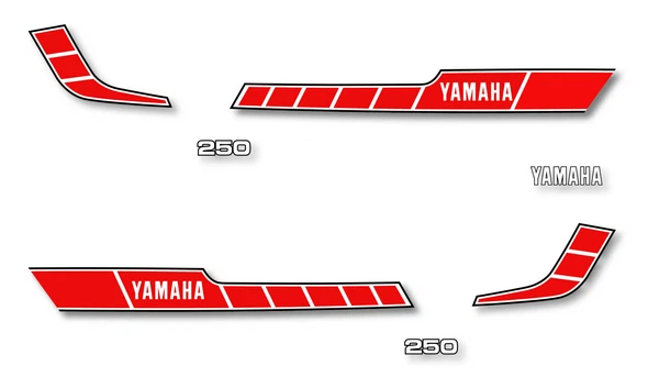 YAMAHA RD 250 1978 - Kit carrosserie Sticker decals - RD250 - white ...
