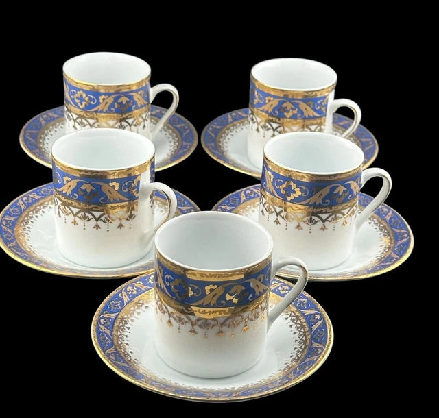 RARE VINTAGE FINE Porcelain Sheng Xing China Set Of 5 Espresso Cups And ...