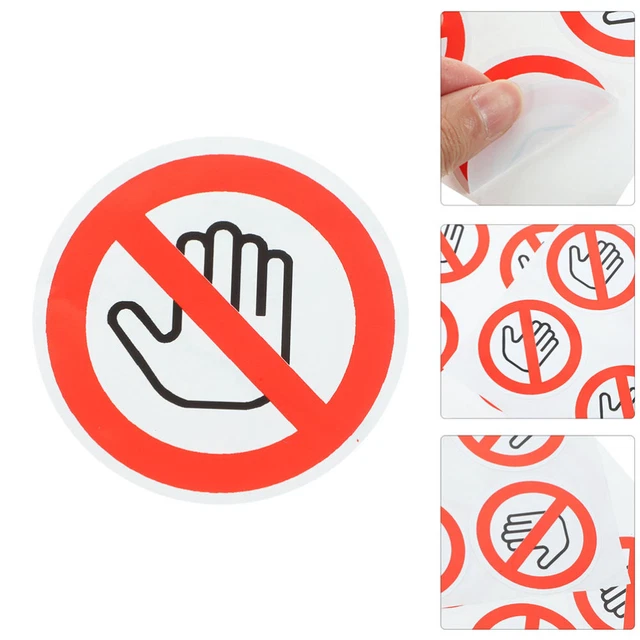 5 SHEETS SAFETY Sign Stickers Label Please Dont Touch Me Baby No ...