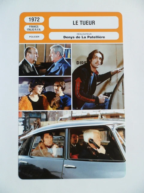 CARTE FICHE CINEMA 1972 LE TUEUR Jean Gabin Fabio Testi Uschi Glas ...