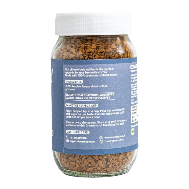 COUNTRY BEAN ORIGINAL Arabica Freeze-Dried No Added Sugar Coffee Powder ...
