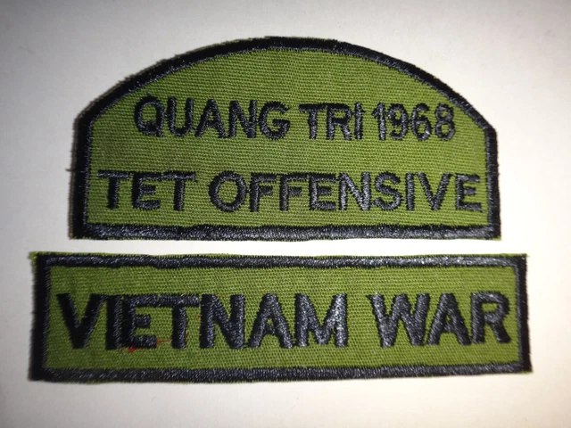 2 VIETNAM WAR Patches: QUANG TRI 1968 TET OFFENSIVE Patch + Tab £8.26 ...
