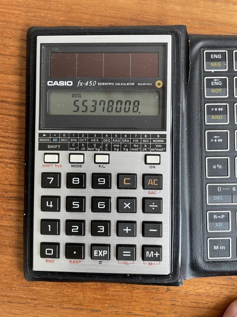 VINTAGE CASIO SOLAR Powered Scientific Calculator Fx-450. 450. Working ...