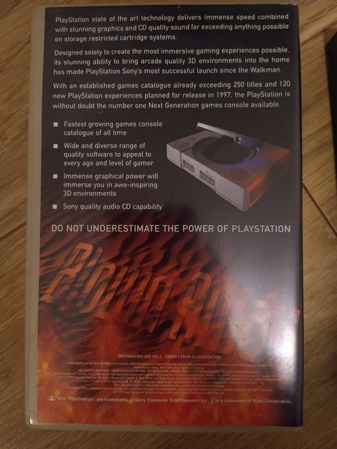 RETRO SONY PLAYSTATION Blown Away PS1 Promotional VHS Cassette 1997 ...