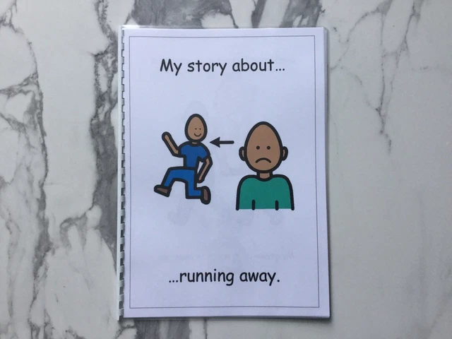 PECS/BOARDMAKER RUNNING AWAY Social Story for Autism TSA/TDAH/SEN ...