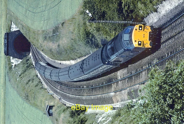 PHOTO RAILWAY 6X4 Class 37 37079 passenger Train Audley End Tunnel ...