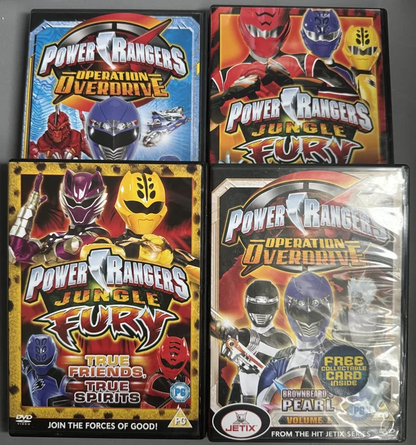 4 X POWER RANGERS DVD'S - inc JUNGLE FURY &OPERATION OVERDRIVE - FREE P ...