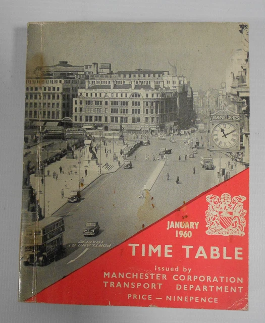 VINTAGE MANCHESTER CORPORATION Transport Bus Time Table Book January ...