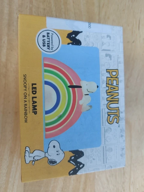 PEANUTS LED LAMP Snoopy On A Rainbow £12.00 - PicClick UK