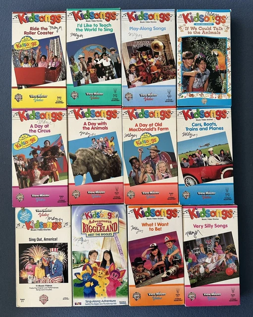 (12) VINTAGE 1980S Kidsongs VHS Kid Songs Sing-A-Long Music Lot ...