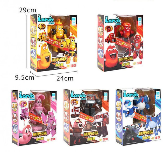 FUN LARVA ROBOT Transformation Car Deformation Mode Gift Toy Action ...
