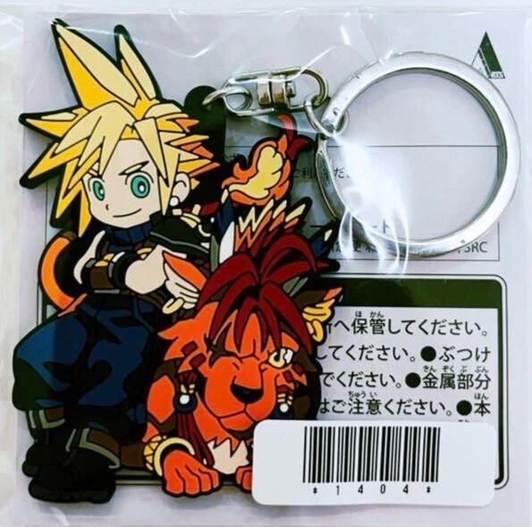FINAL FANTASY VII Rebirth Rubber Keychain Strap Cloud Strife Red XIII ...