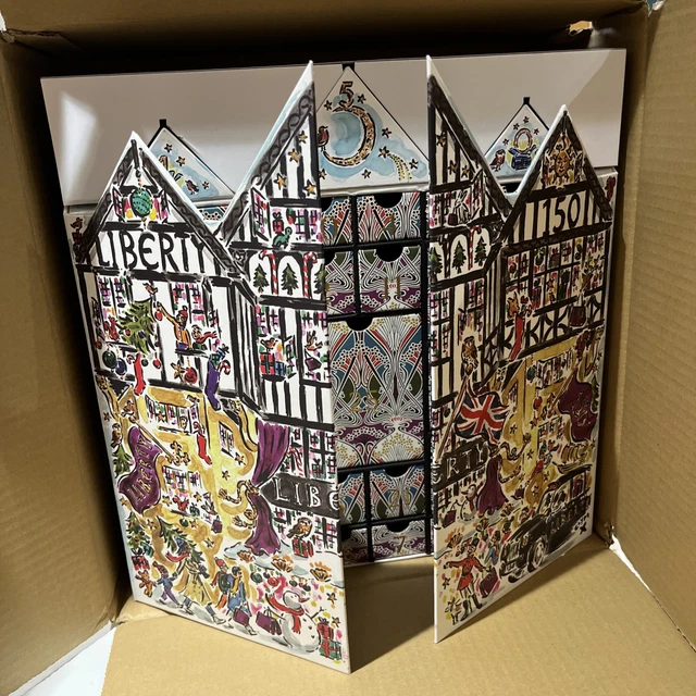 LIBERTY ADVENT CALENDAR Empty Box with Gold Shredded Paper 2025 150 ...