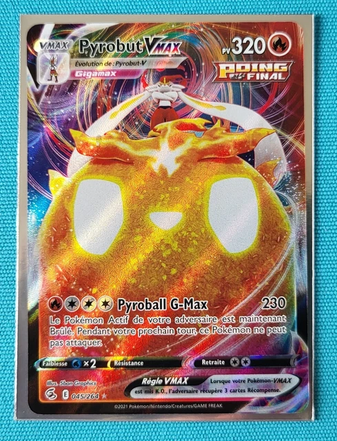CARTE POKÉMON - Pyrobut VMAX 045/264 - Épée et Bouclier EB08 VF 2021 ...