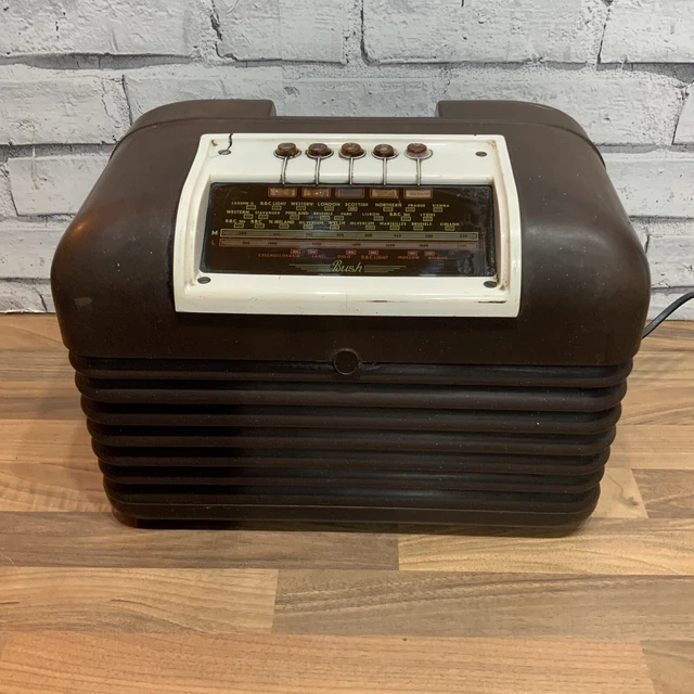 1950S BUSH DAC 10 Bakelite 5 Valve Radio Vintage Collectable £59.95 ...