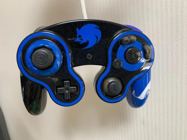 CUSTOM SONIC GAMECUBE Controller Nintendo Super Smash Bros,Paint OEM by ...