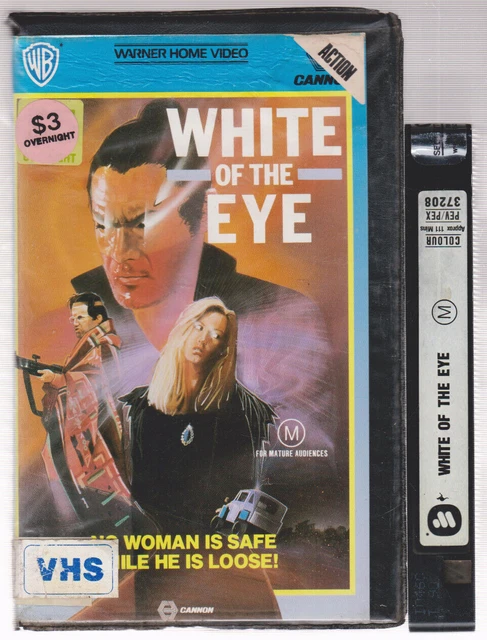 RARE VHS VIDEO Tape WHITE OF THE EYE Ex-Rental Clamshell Warner Home ...