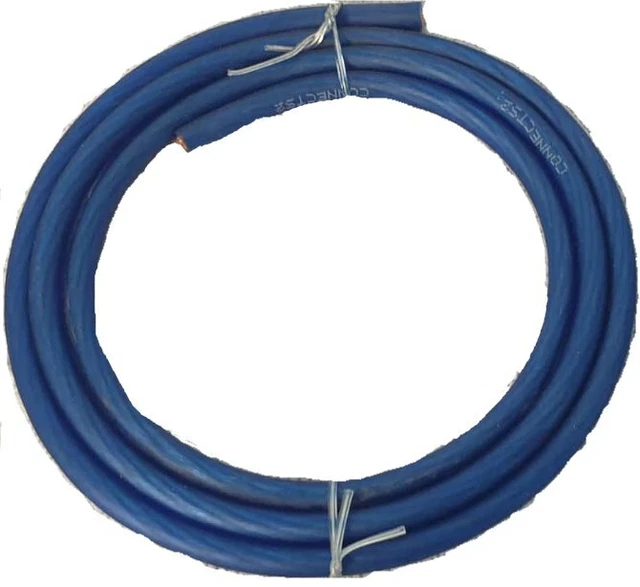10 GAUGE BLUE Power / Ground / Sub Cable 1 Meter High Tip Ideal Quality ...