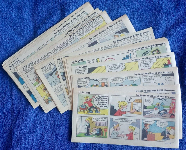 Hi And Lois Sunday Comic Strips 1979 44 Strips Motleys Crew 16 58
