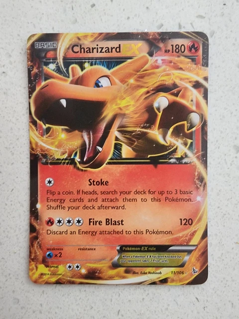 POKEMON TCG CHARIZARD EX 11/106 Flashfire Ultra Rare Holo NM-M (NOT Jumbo) $9.00 - PicClick AU