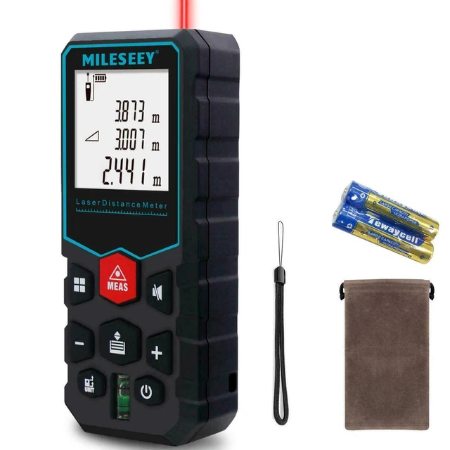 MILESEEY LASER MEASURE 165ft，Laser Distance Meter 50M(M/in/F) with ...