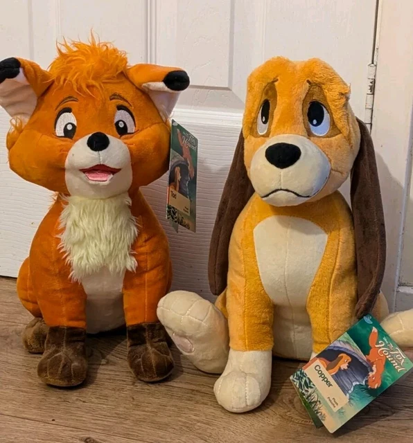 DISNEY STORE FOX & Hound Plush Tod Copper Medium Soft Toy Teddy Dog Fox ...