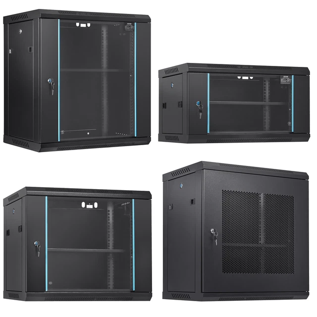 12/6/9U WALL MOUNT Network Server Rack Cabinet Enclosure 15.5'' Deep ...
