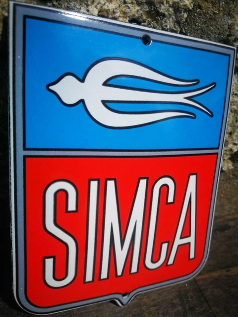 PLAQUE ÉMAILLÉE SIMCA Enamel Sign no Citroen Peugeot Renault Talbot EUR ...