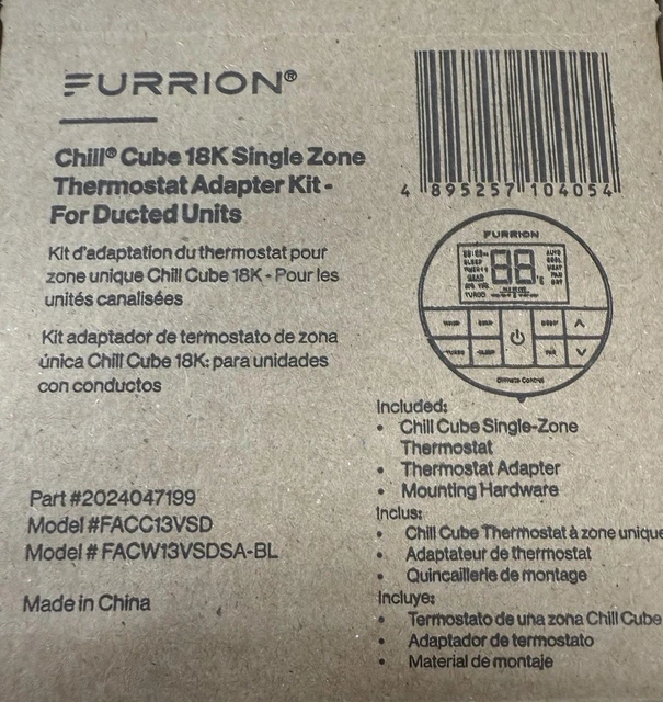 LIPPERT 2024047199 SINGLE Zone Thermostat Kit Furrion Ducted Chill Cube ...