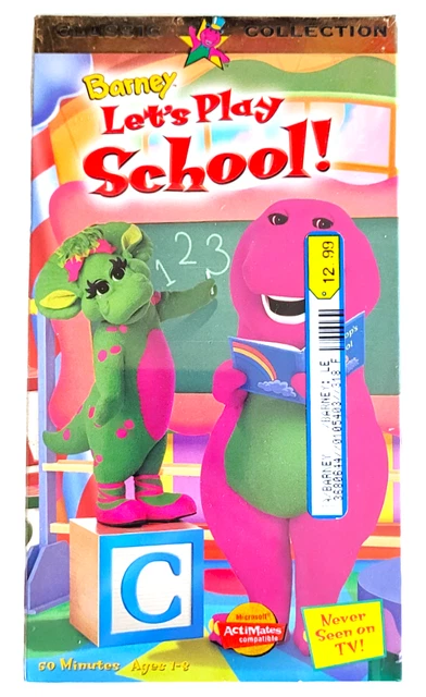 BARNEY LET'S PLAY School VHS SEALED Gold Classic Collection NEVER SEEN ...