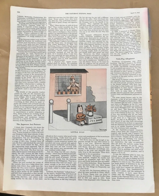 LITTLE LULU PRINT cartoon 1944 vintage 1940s illus art Marge comic ...