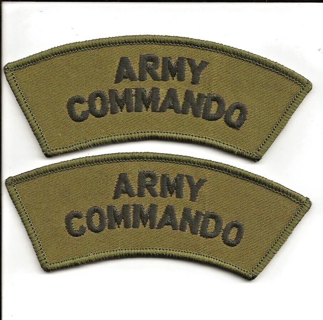 ARMY COMMANDO BRITISH ARMY SHOULDER FLASH X 2 -Sew On Patch - FREE UK ...