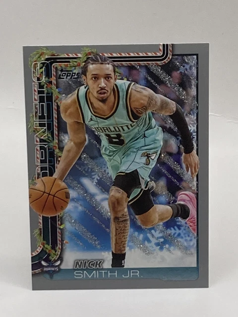 2025-26 TOPPS BASKETBALL Holiday Nick Smith Jr Holiday Silver Glitter # ...