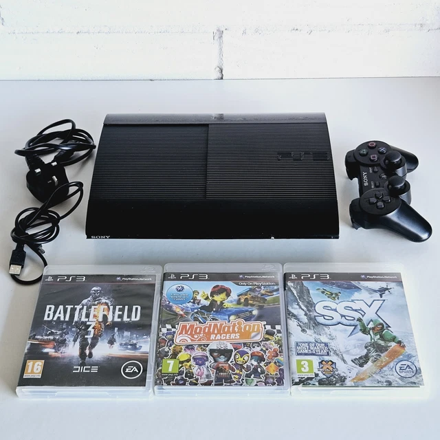 SONY PS3 SUPER Slim (CECH-4003A) 12GB, Controller & 3 Games Bundle ...