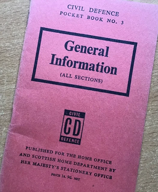 BRITISH CIVIL DEFENCE POCKET BOOK #3: General Information (All Sections ...