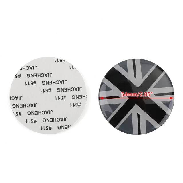 WHEEL CENTER HUB Cap Emblem Badge decal Union Jack Flag Fits Mini ...