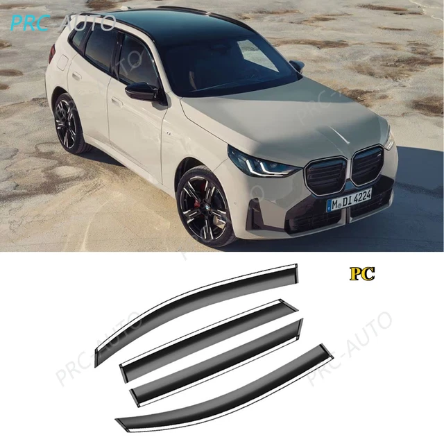 FOR 2025-26 BMW X3 M50 G45 w/ Chrome Bright Bar Side Window Visor Vent ...
