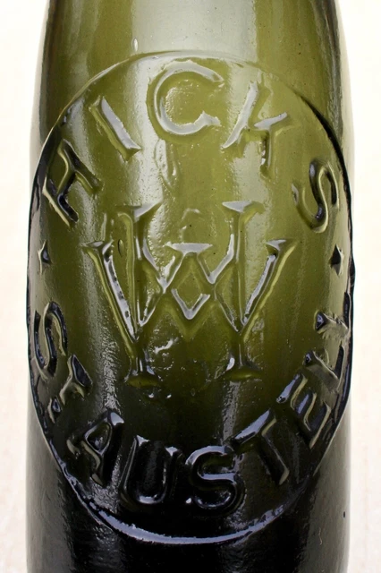 VINTAGE C1900S W HICKS ST AUSTELL CORNWALL CORNISH BLACK GLASS GLASS ...